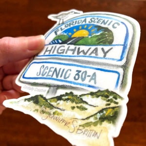 Hwy 30a Sticker Featuring the Highway Road Sign Found Along 30a, Vinyl ...