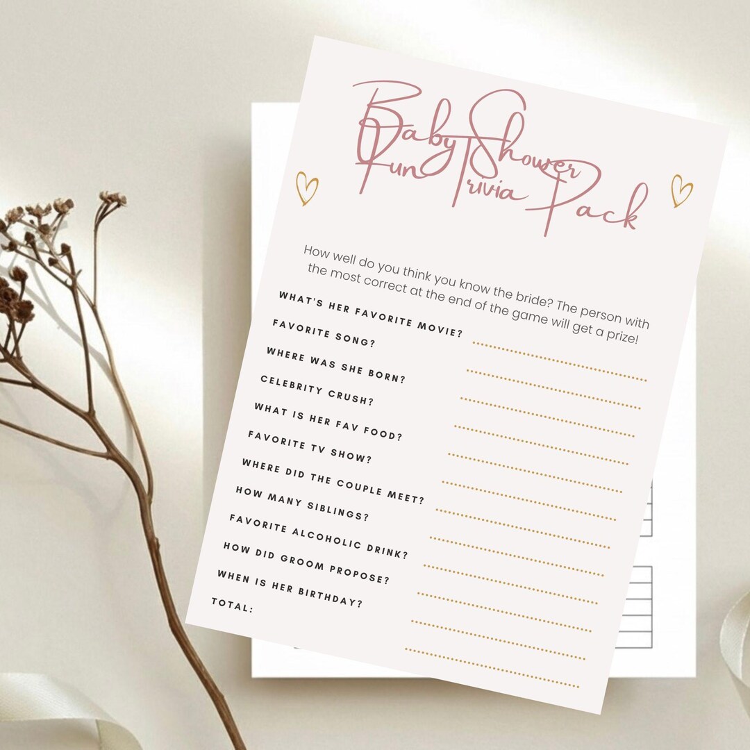 Trivia Game | Printable Kids & Family Quiz | for Boy or Girl | Instant ...