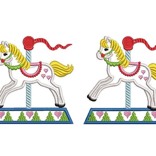 Carousel Horse Applique - Etsy