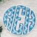 Snowflake Monogram A-Z, Awesome Winter Frozen Snow Three Letters Circle ...