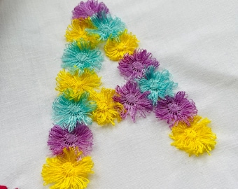 Fluffy Letters Embroidery - Etsy