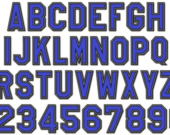 Athletic Embroidery Font INSTANT DOWNLOAD | Etsy