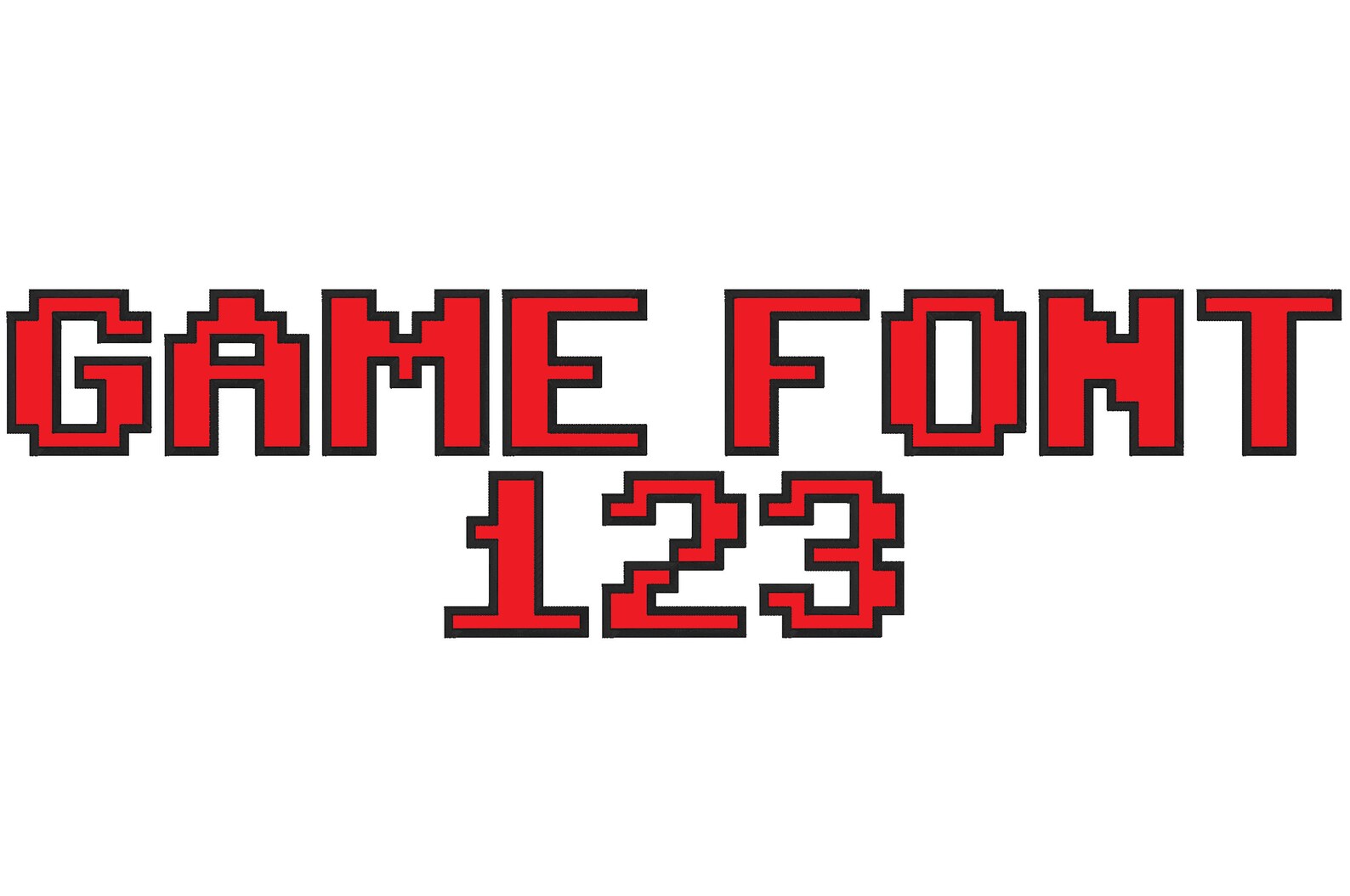 Miner Bricks Pixel Font Machine Embroidery Applique Alphabet, Monogram ...