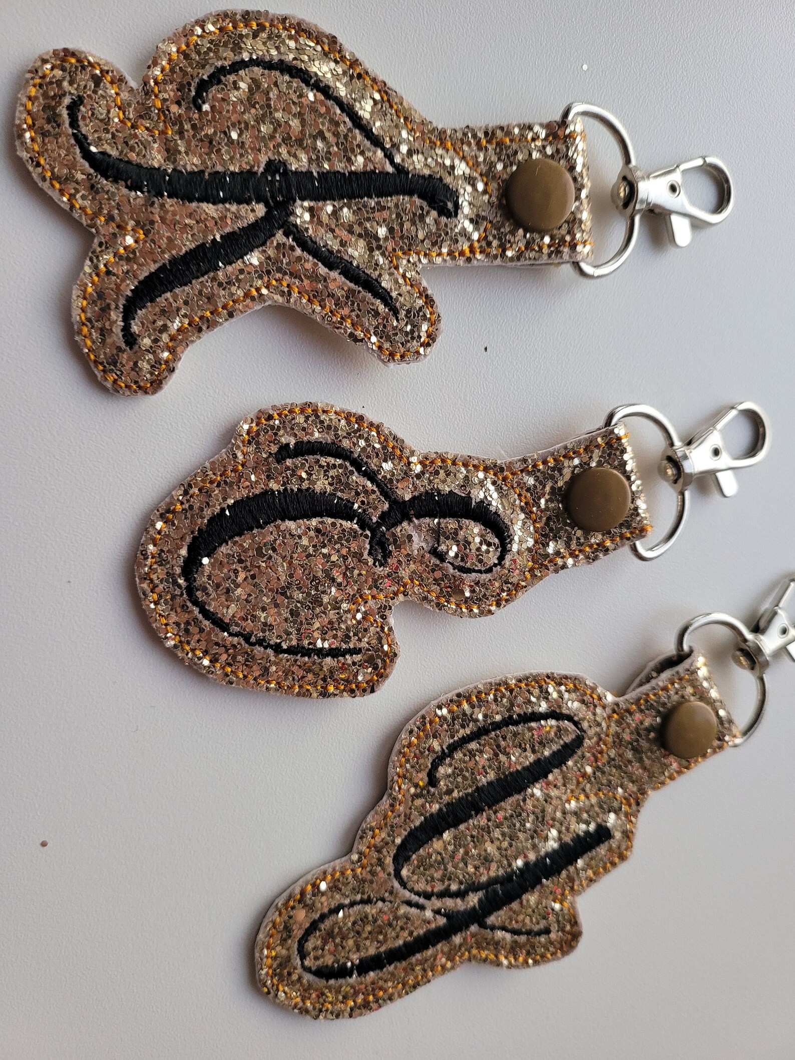 Key Fob Snap Tab Monogram Script Initial Letters From A up to Z in the ...