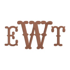 Monogram Fishtail Font Machine Embroidery Designs Western Theme Cowboy ...