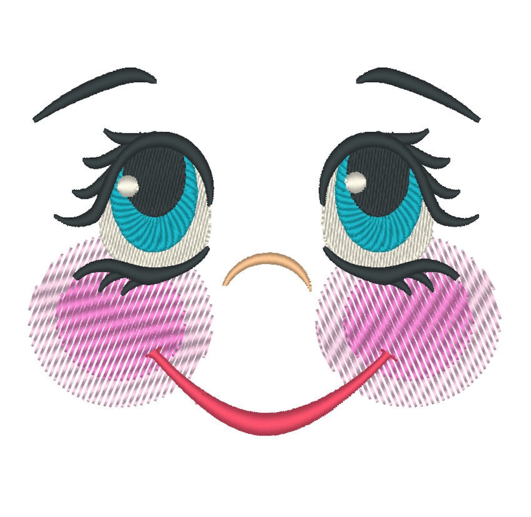 Little Pretty Doll Face, Dolly Face Little, Embroidery Face ...