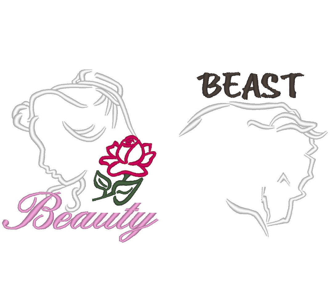 Beauty and Beast - Machine Embroidery Fill Stitch Designs in Multiple ...
