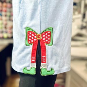 Christmas Elf Bow Side Bow Split Seam Santa Helper Elf Boots Machine ...