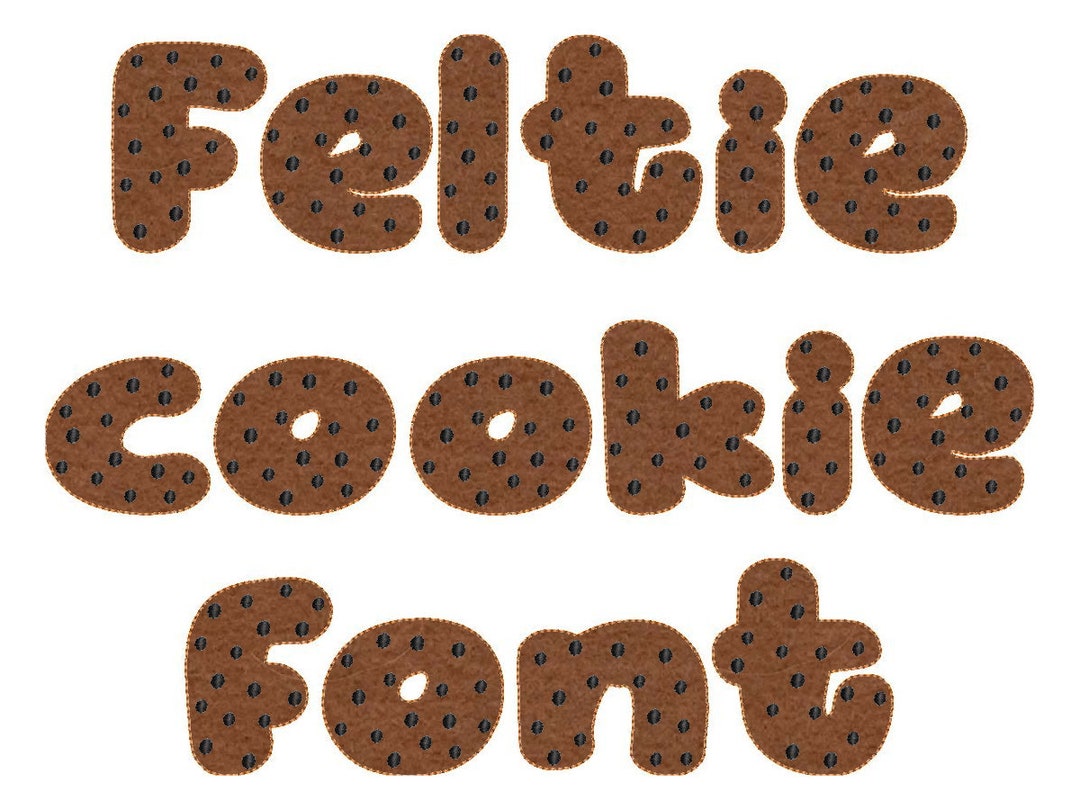 Chocolate Cookie FONT Feltie Alphabet, Playful Kids Learn Reading, Use ...