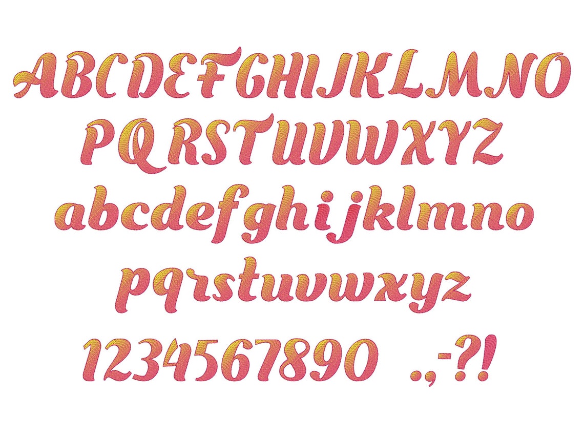 Rainbow Iridescent 2 Tone Gradient FONT Monogram Alphabet - Etsy