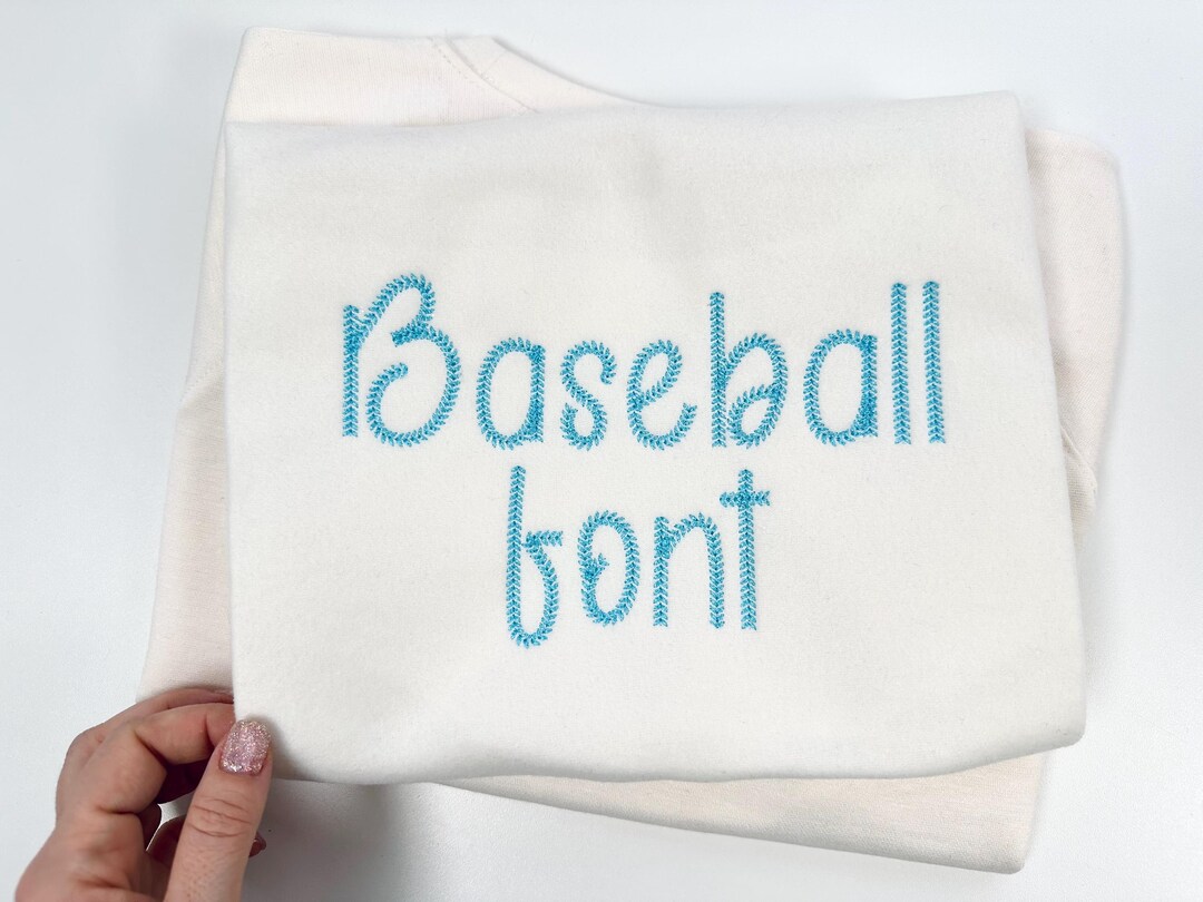 Baseball Stitch FONT Awesome Sports Stitch Handwritten Alphabet Letters ...