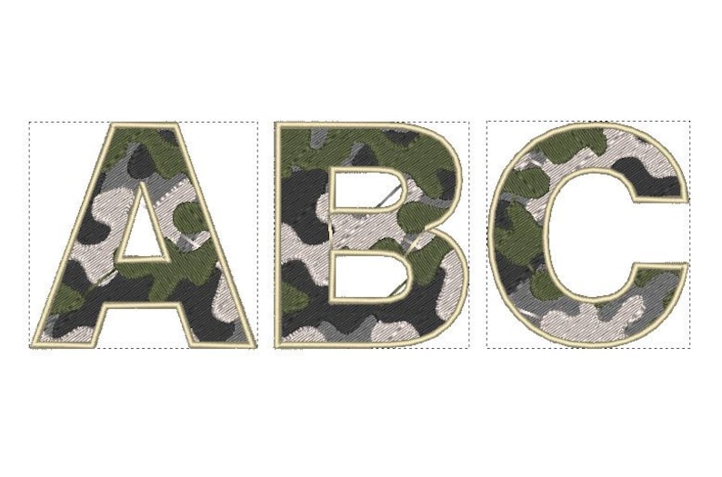Camo, Camouflage Font Machine Embroidery Designs INSTANT DOWNLOAD ...