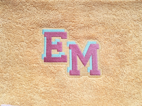 Block Type Shadow Font Fill Stitch Machine Embroidery Designs | Etsy