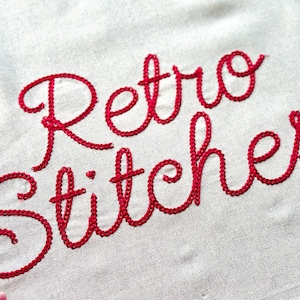 Thick Dense Chain Stitch Bold Handwritten FONT Machine Embroidery ...
