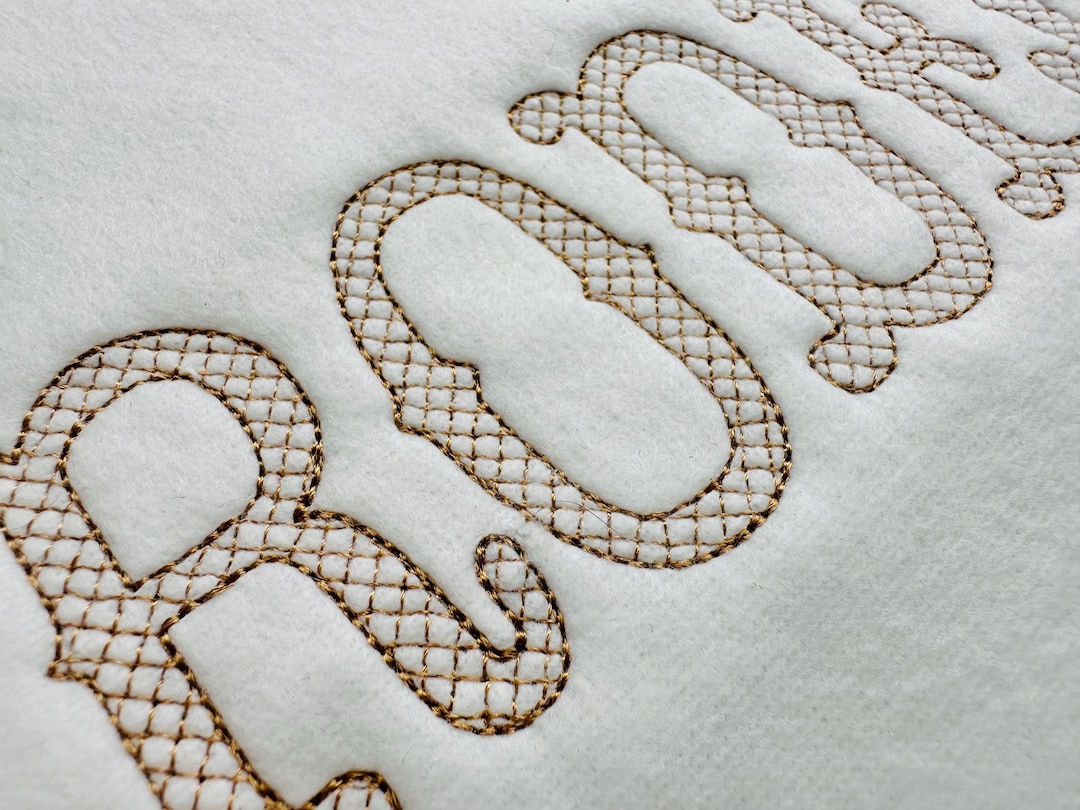 Western Font Light Stitch Diamond Pattern Machine Embroidery Designs ...