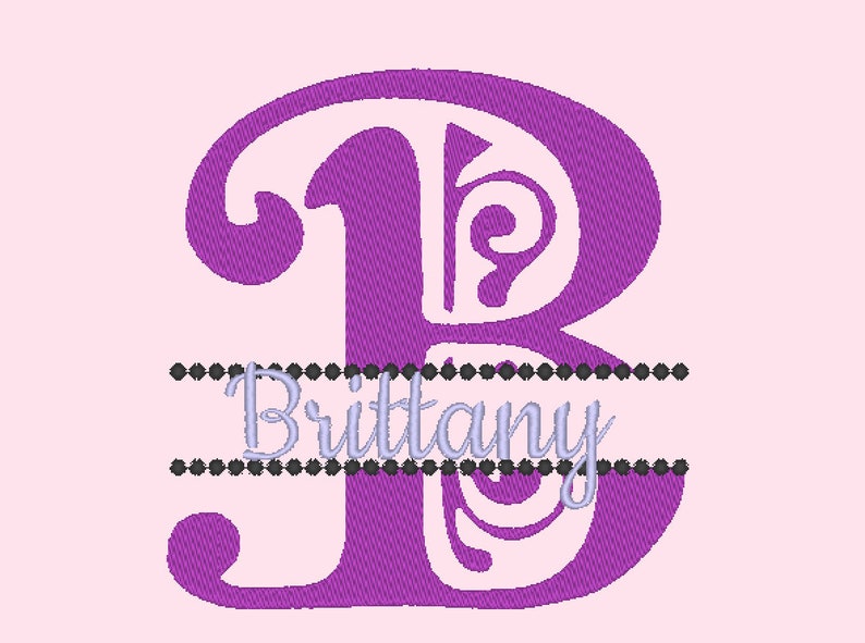 Beautiful Split Monogram Font A-Z Machine Embroidery Designs and Mini ...