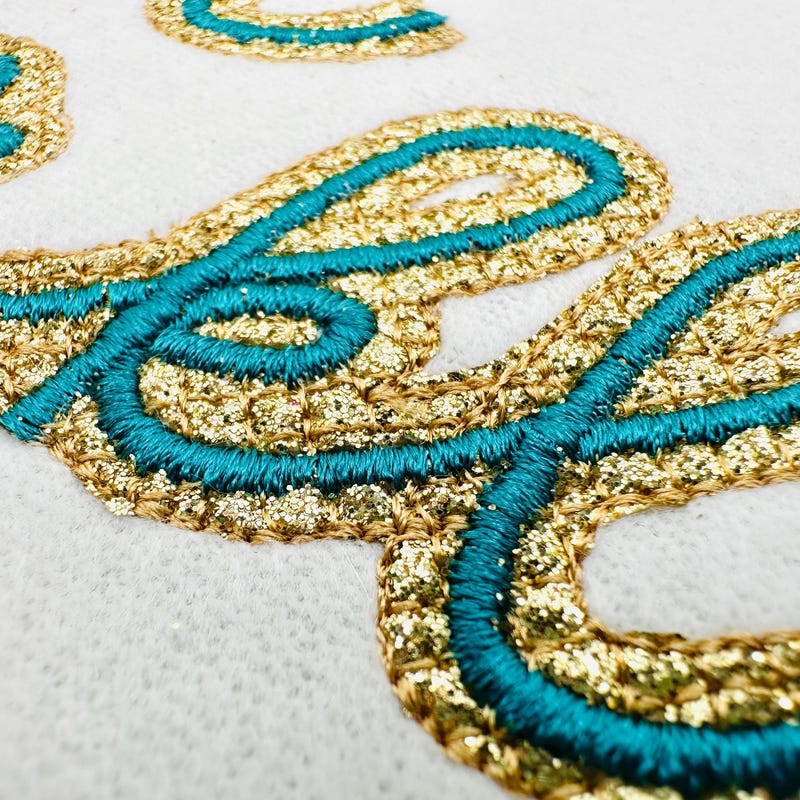 Sequin Applique Monogram - Etsy
