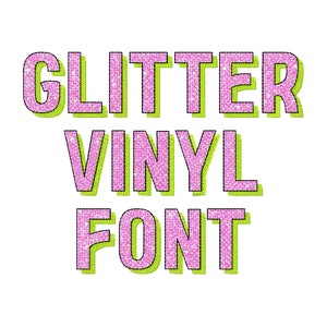 Block Glitter Shadow Font HTV Glitter Monogram Sparkle Effect Alphabet ...