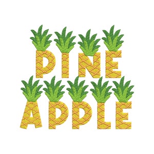 Patterned Pineapple Font Tutti Frutti Summer Pineapple Alphabet Letters ...