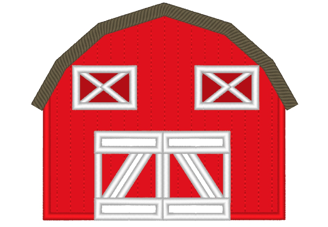 Barn Applique, Birthday Barn Embroidery Farm Theme Machine Embroidery ...