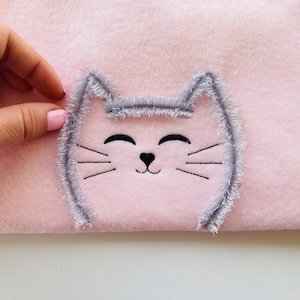 Peeking Fringe Kitten Fringed Cat Fur Machine Embroidery Designs Kitty ...