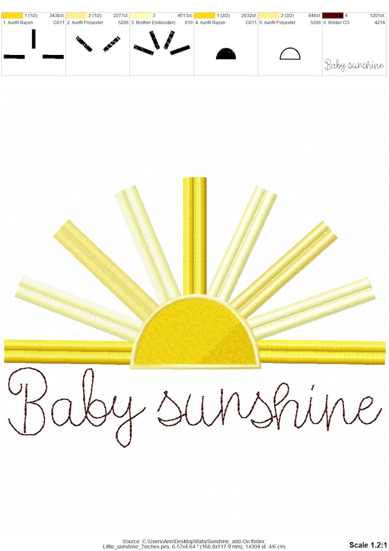 Little Sunshine Precious Fringed Sun Machine Embroidery Designs ...