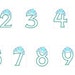 Frozen Ice Numbers for Princess Birthday, Machine Embroidery Applique ...