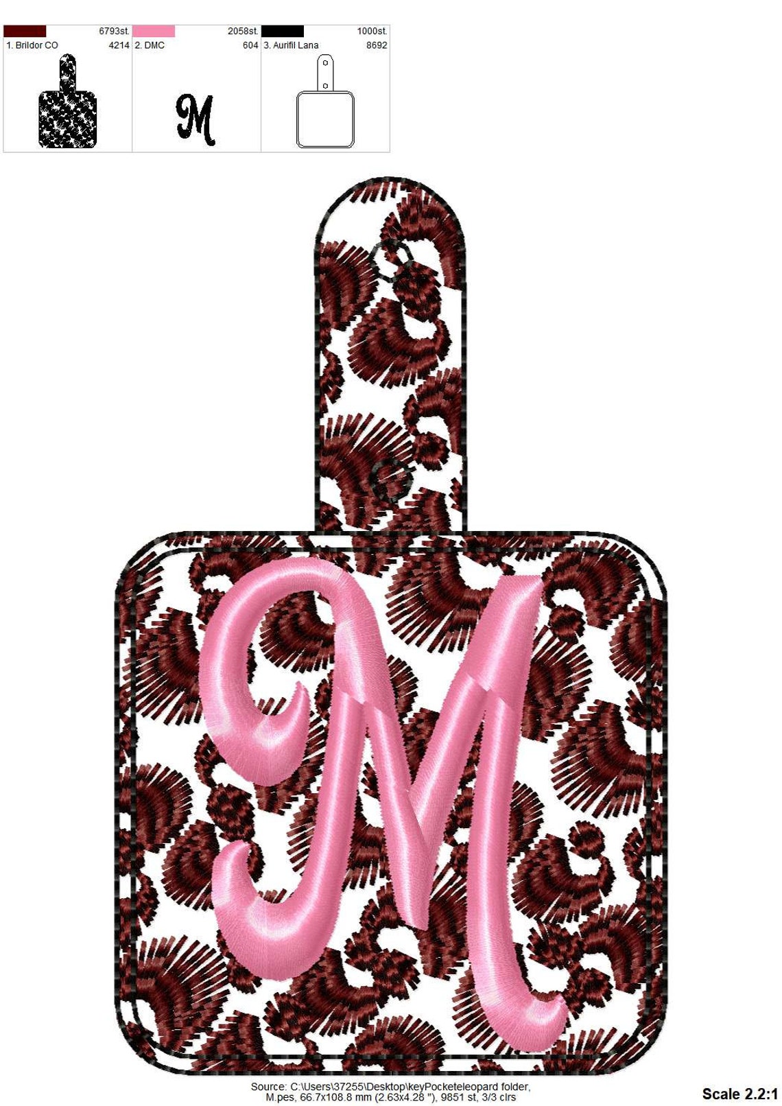 Key Fob Snap Tab Leopard Spot Monogram Alphabet Initial - Etsy