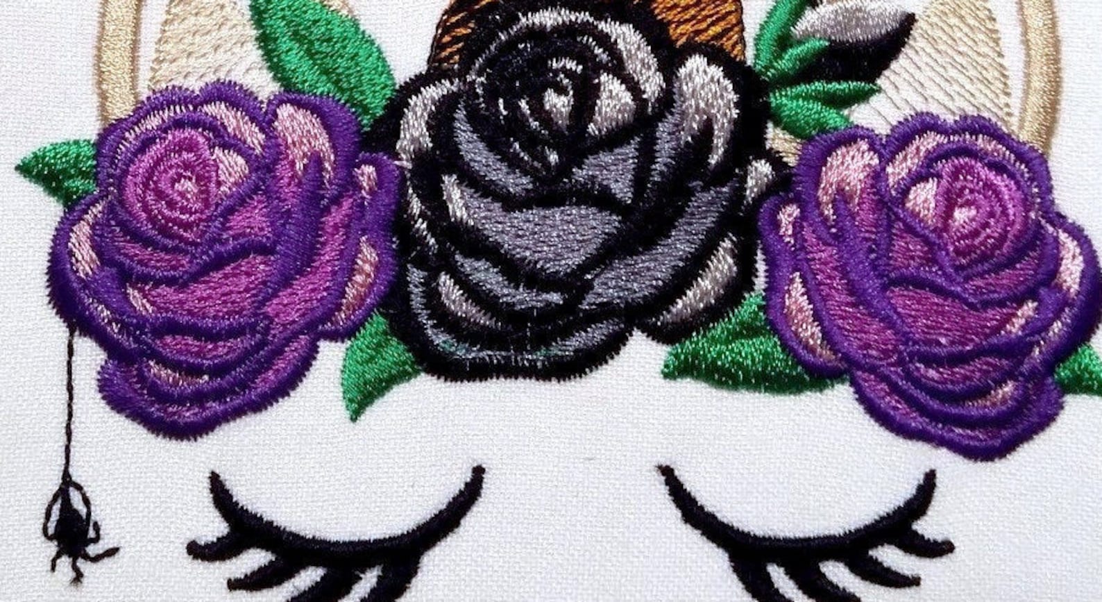 Halloween Spooky Shabby Chick Roses Flowers Crown Machine | Etsy