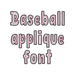 Baseball Stitch Applique FONT Sports Alphabet Monogram Softball Kids ...