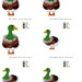 Fringed Fluffy Duck Farm Bird Animal SET of 2 Types Machine Embroidery ...