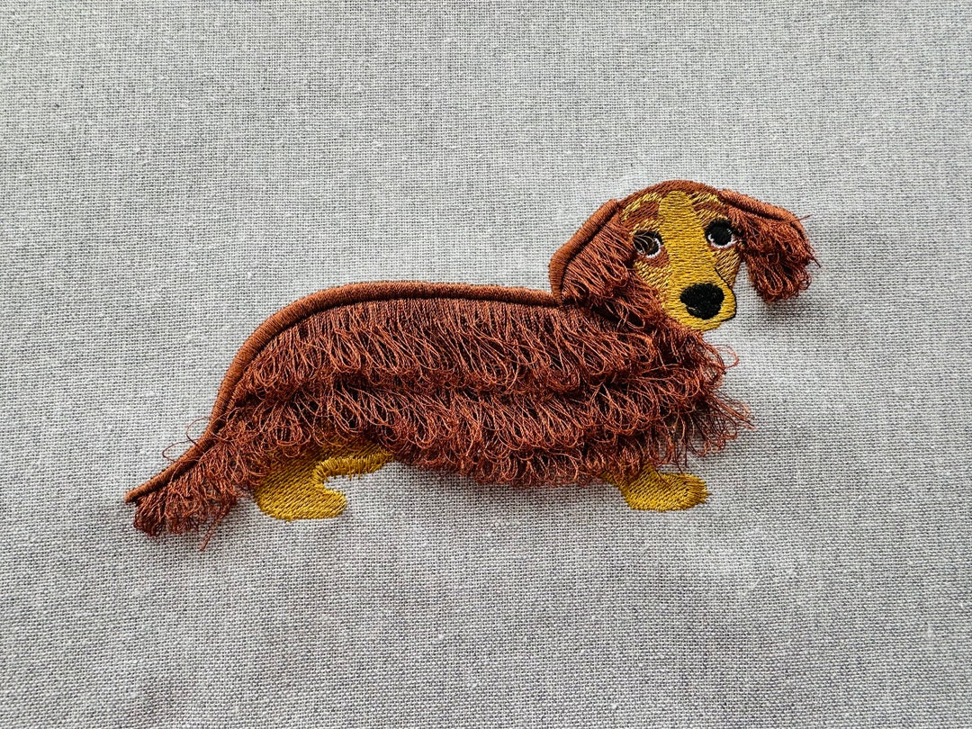 Dachshund Fringe Dog Fluffy Chenille Puppy Machine Embroidery Designs ...