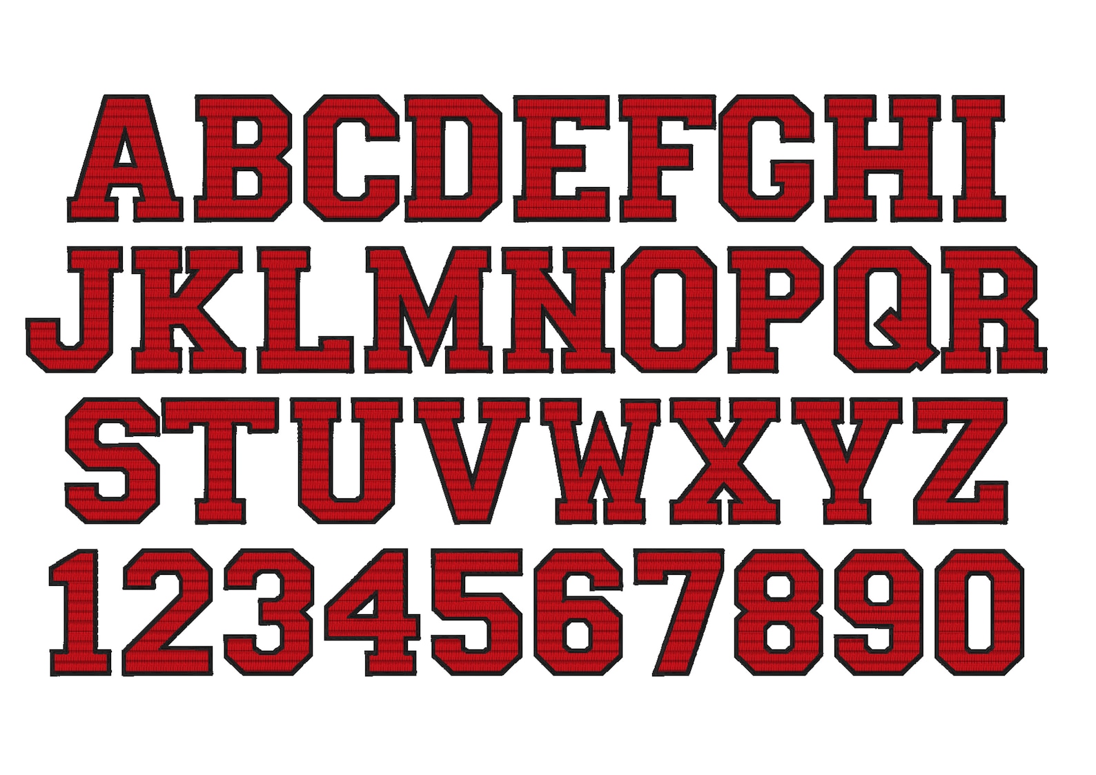 Fringed Fluffy Font Chenille Layers Athletic Sport School Team Players ...