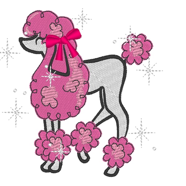 Poodle Embroidery - Etsy