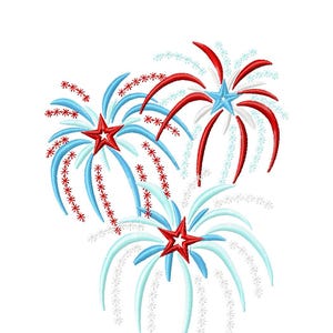 Fireworks Anniversary Firecracker Machine Embroidery Designs Sizes for ...