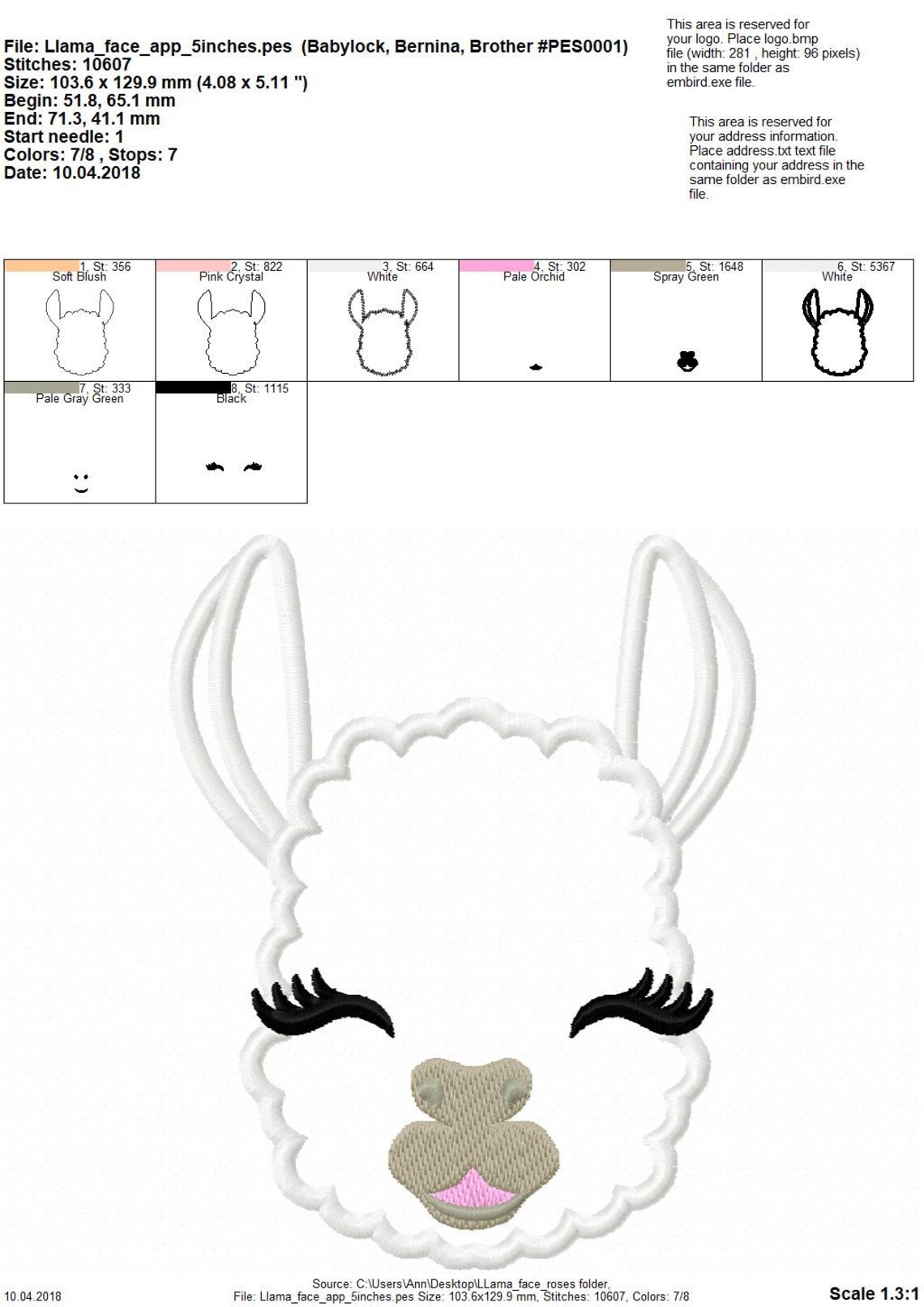 Lama, Llama, Alpaca Machine Embroidery Applique Designs - Assorted ...