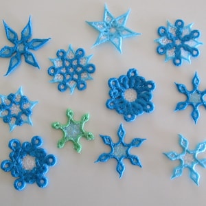 Mini Frozen Snowflake Freestanding Lace Embroidery Designs, Collection ...