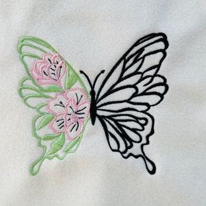Floral Butterfly Half Butterfly Machine Embroidery Designs Butterflies ...