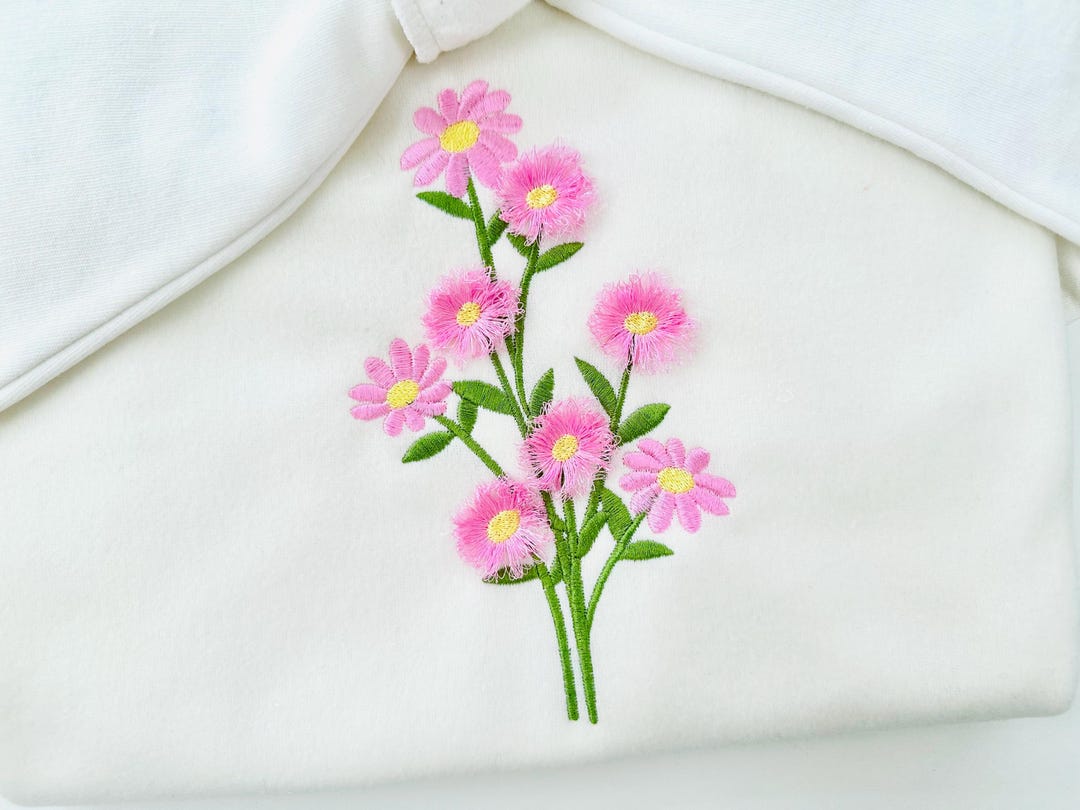 Fringed Floral Bouquet Fluffy Fringe Blossom Flower Girls Machine ...