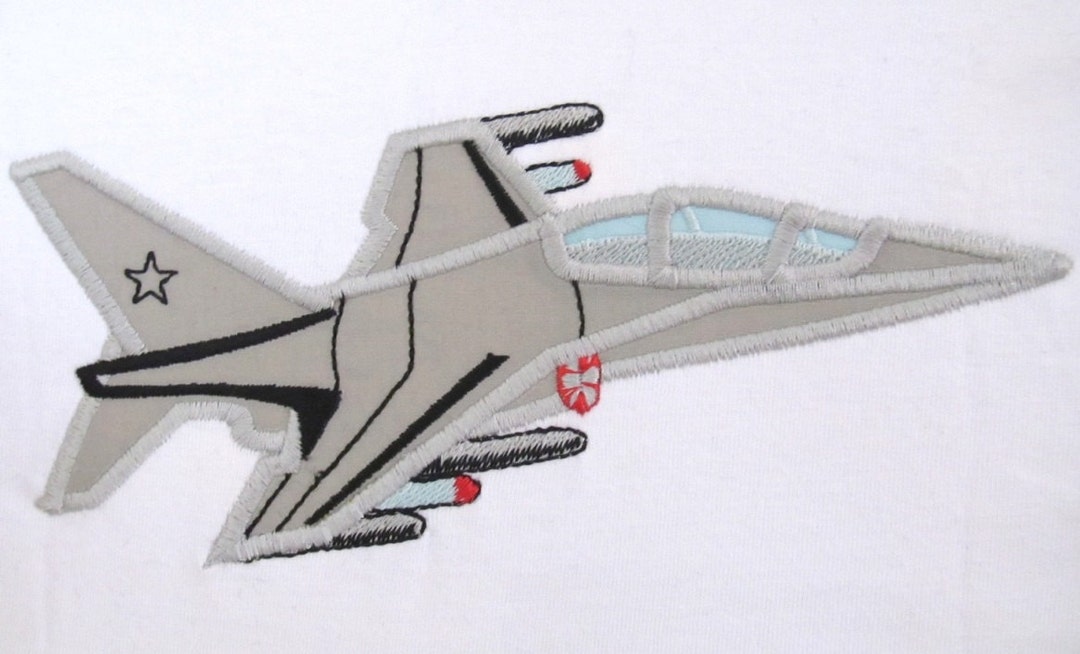 Fighter - Machine Embroidery Applique Designs - for Hoop 4x4, 5x7 an ...