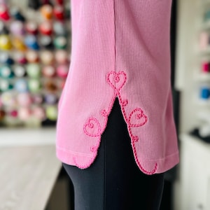 Hearts Split Side Seam Cutout Side Bow Machine Embroidery Designs ...