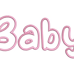 Baby Applique Font Machine Embroidery Applique Designs Monogram ...