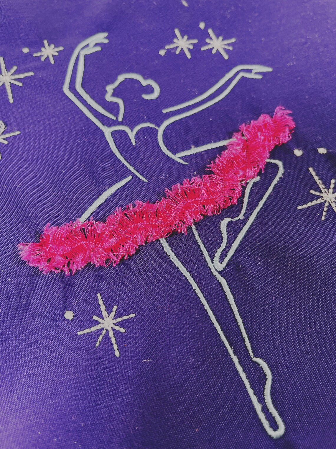 Ballerina Ballet Dancer Sparkling Silhouette Embroidery Star Girl Light ...