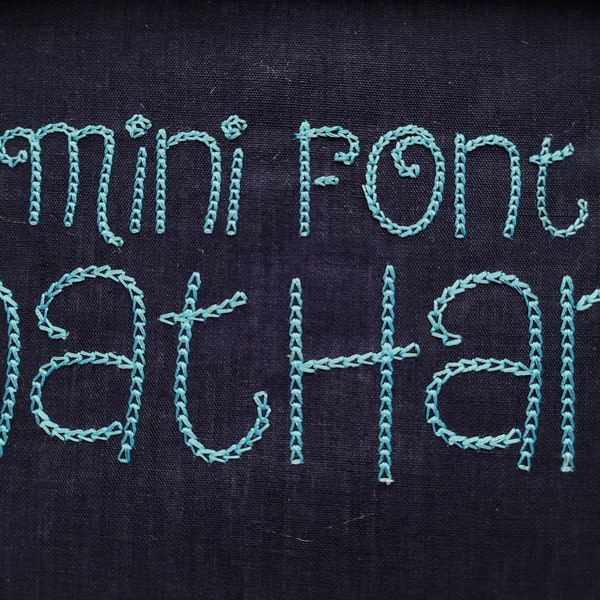 Chain Stitch Embroidery Font - Etsy