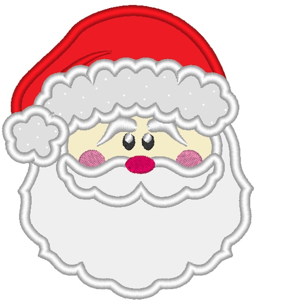 Santa Face Embroidery Design - Etsy