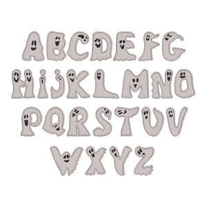 Ghost Font Applique Machine Embroidery Designs Halloween Alphabet ...