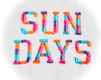 Fluffy Chenille Font - Etsy