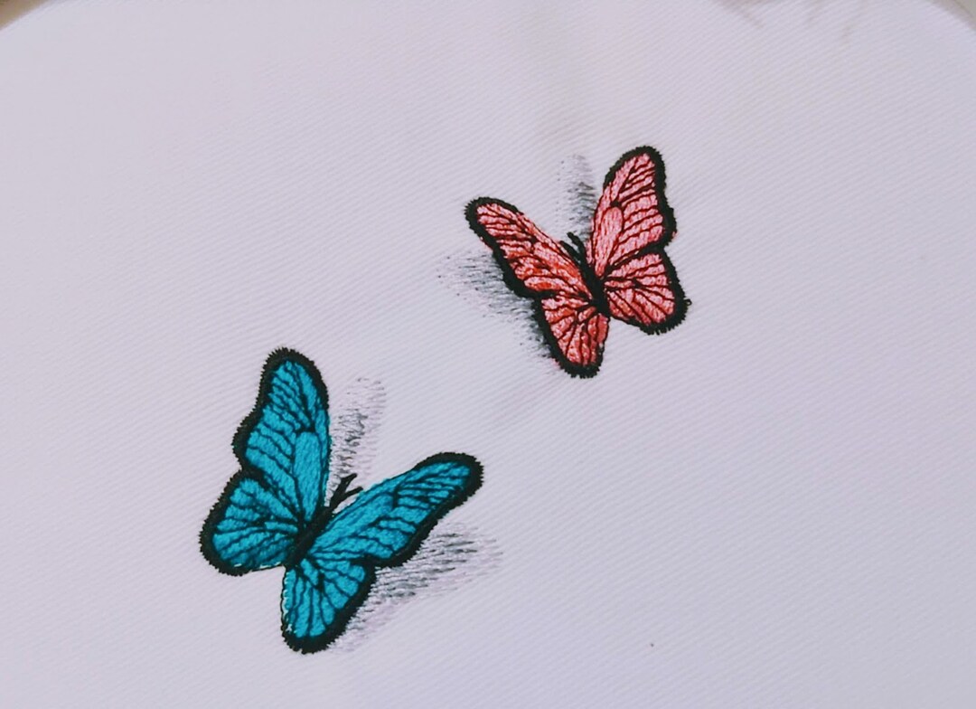 Two Realistic Small Mini Butterfly Dimensional, 3D Shadow Butterflies ...
