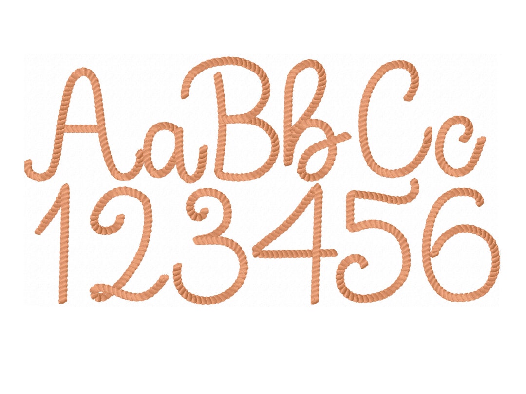 New Rope FONT Machine Embroidery Designs in Assorted Mini Sizes ...