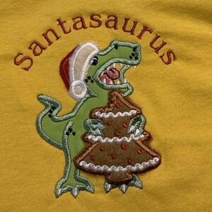 Bitten Christmas Tree Gingerbread and T-rex Christmas Dinosaur Santa ...